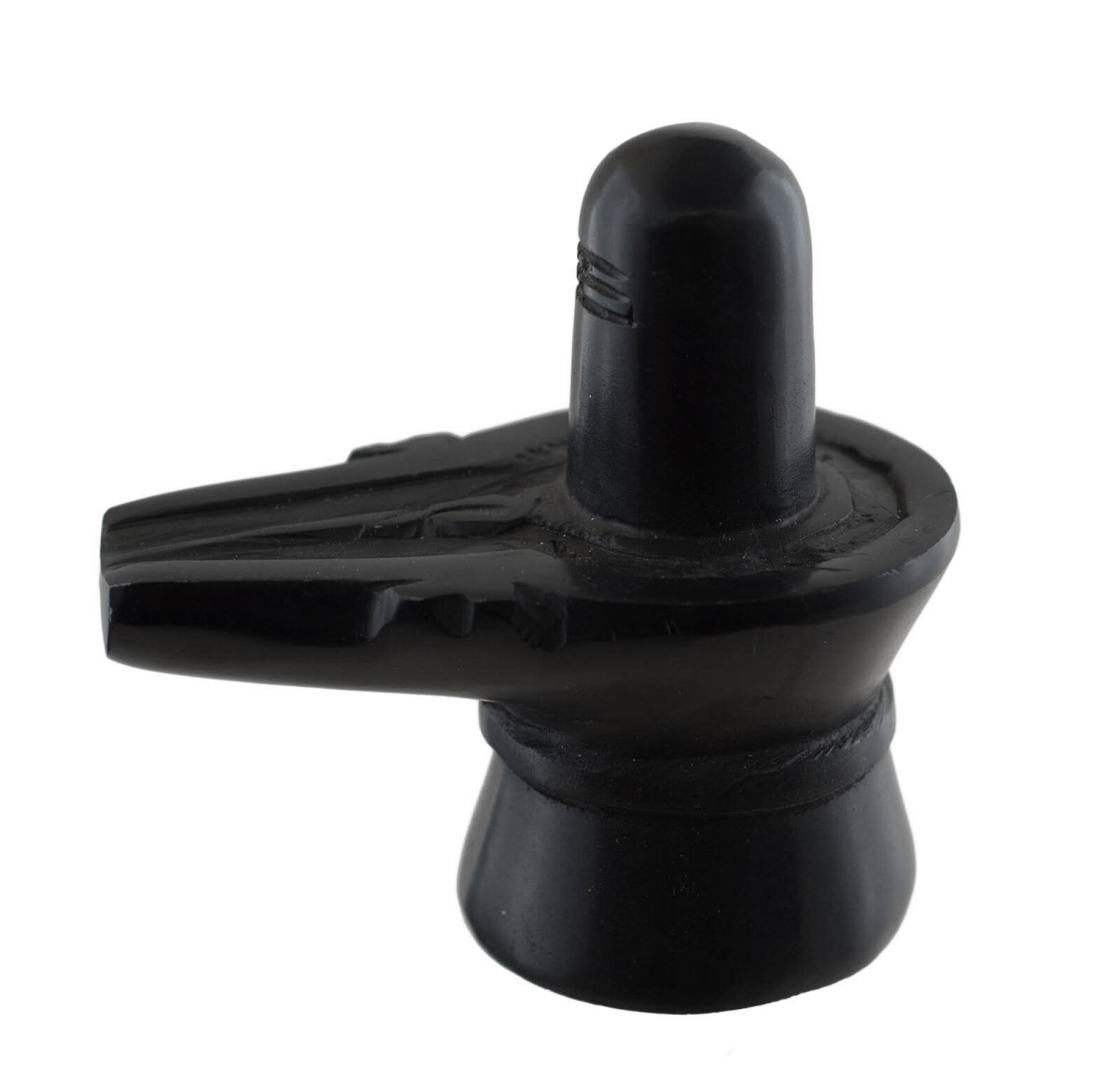 Yoni Shiva lingam Pierre noire Linga Rituel Hindouiste Puja 111mm 600g