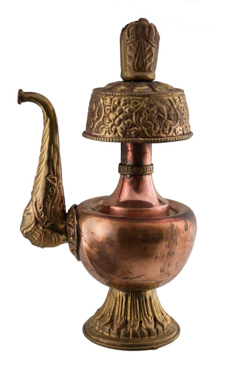 Bumpa Vase de vie Kalasha cuivre laiton rituel bouddhisme tibétain 21 ...