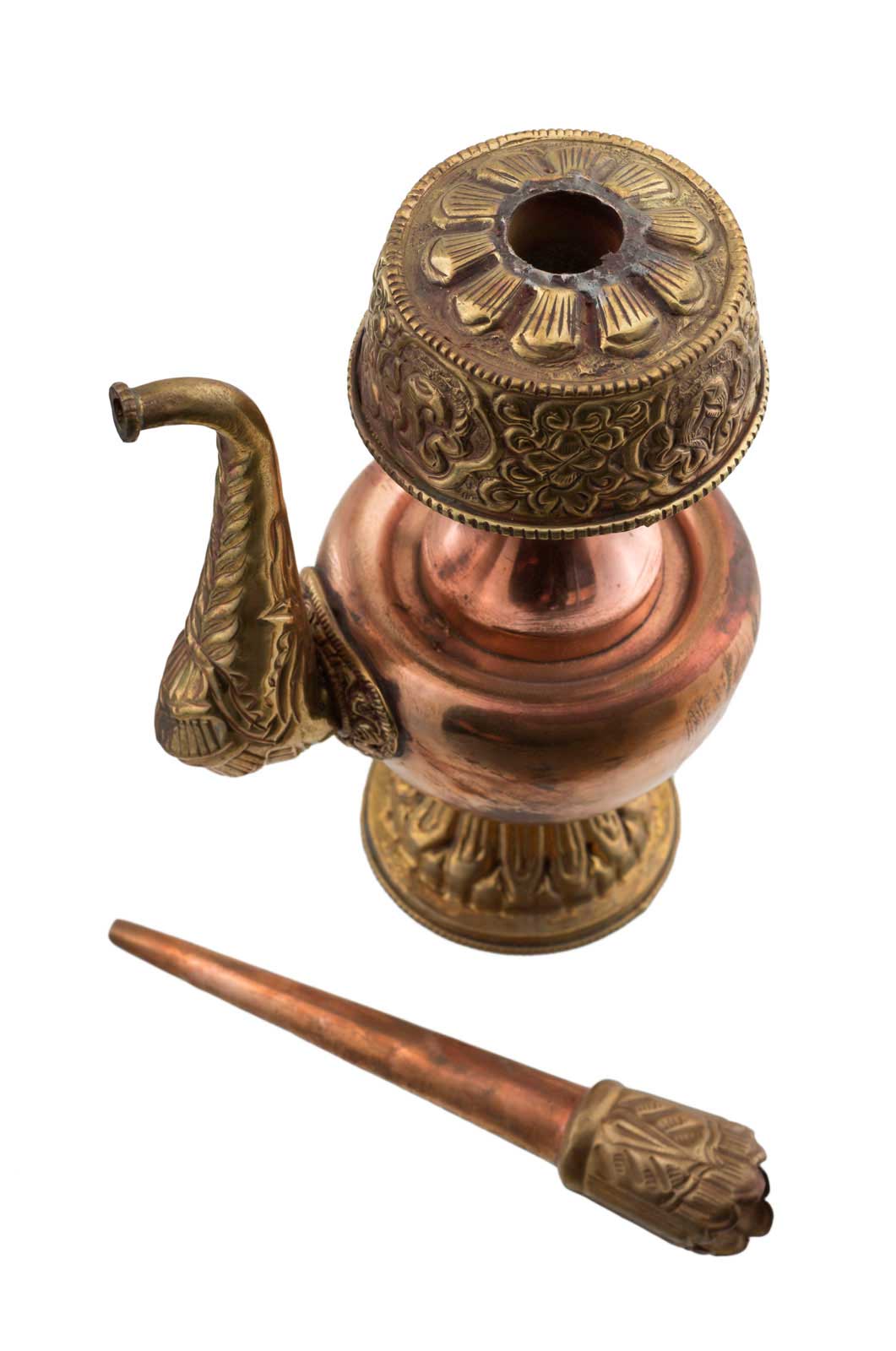 Bumpa Vase de vie Kalasha cuivre laiton rituel bouddhisme tibétain 21 ...