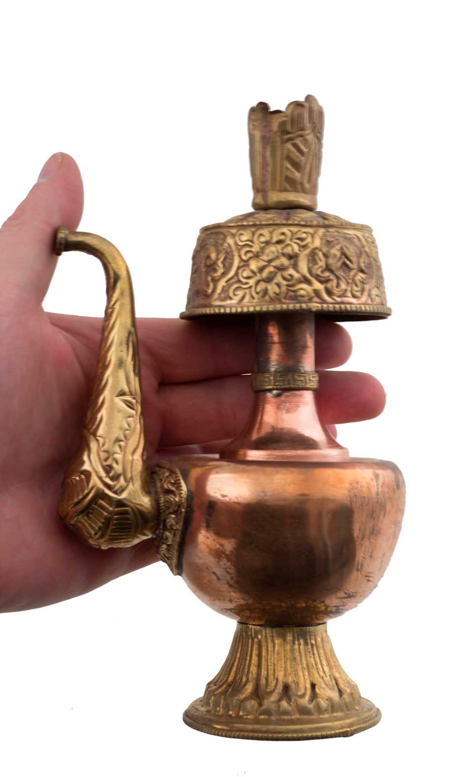 Bumpa Vase de vie Kalasha cuivre laiton rituel bouddhisme tibétain 21 ...