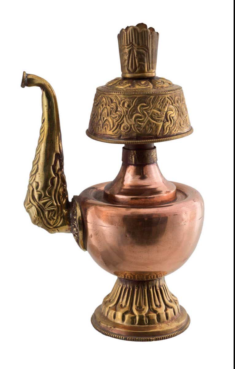 Grande Bumpa Vase de vie Kalasha cuivre rituel bouddhisme tibétain 23 ...