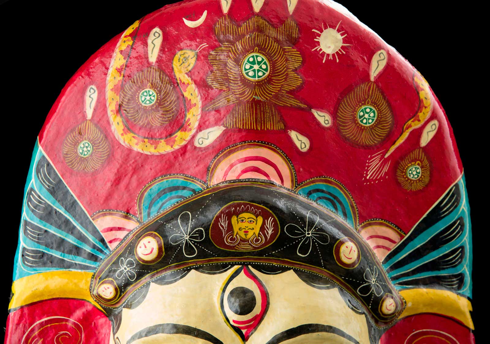 Masque Nepalais tibetain Indra Jatra Festival de Kathmandu Nepal-Mask ...