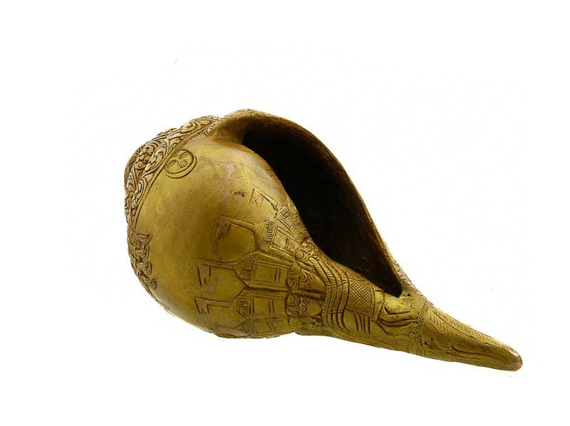 Conque tibetaine-Instrument de musique coquillage-DungDkar-Tibet