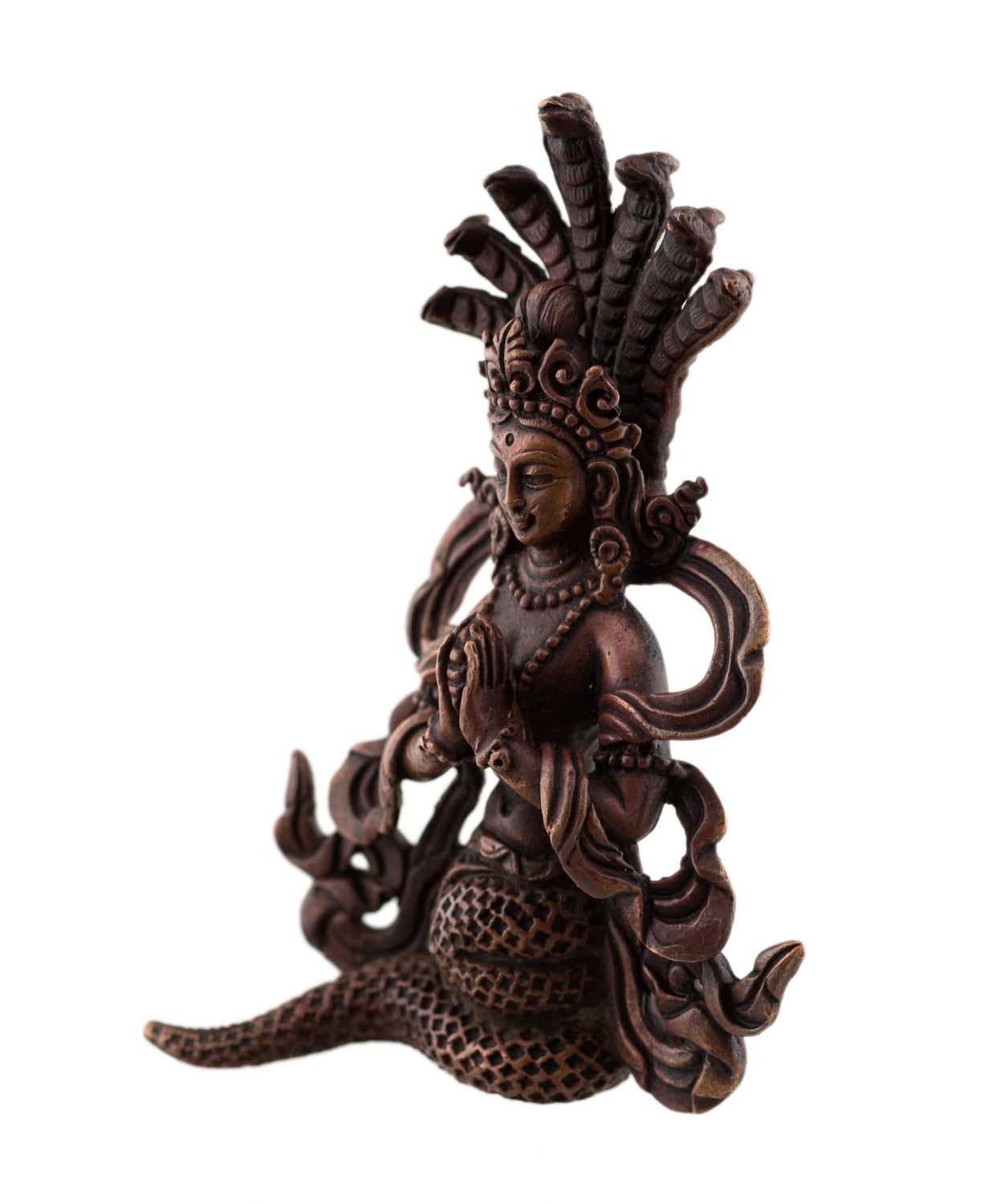 Statue Naga Kanya Cuivre - Artisanat Népalais