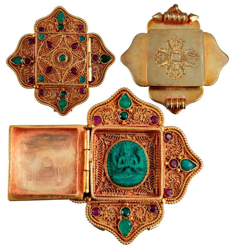 Ghau Tibétain Avalokitesvara Artisanal - Déco Ethnique