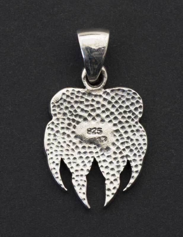 Pendentif Patte Ours Viking Celte Talisman Argent massif 925 2.2g 26366