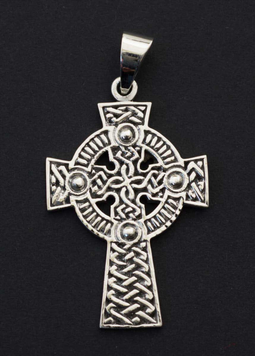 Pendentif Celte Crucifix Croix Irlandaise Celtique triquetra Argent 925 ...