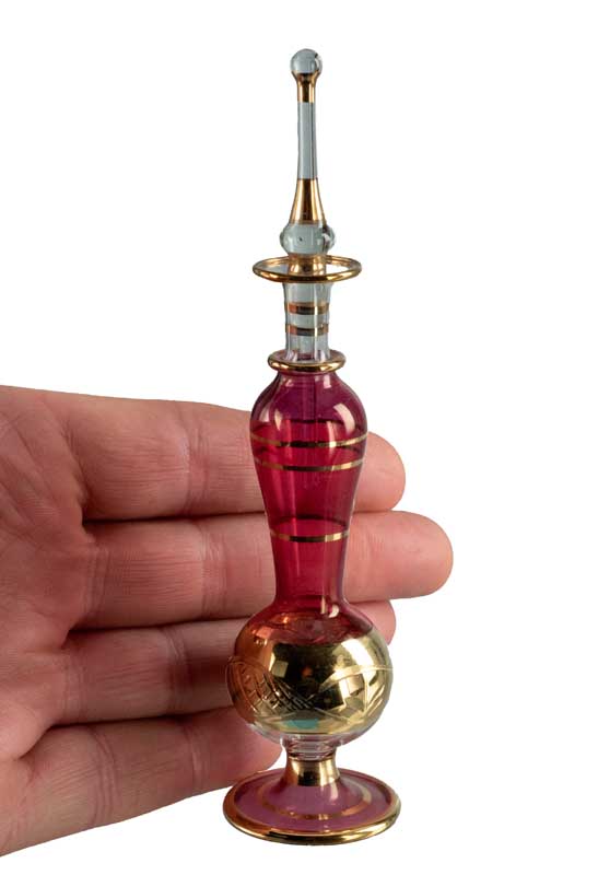Flacon Fiole à Parfum en Verre Soufflé d'Égypte - Grande Taille - Objet ...