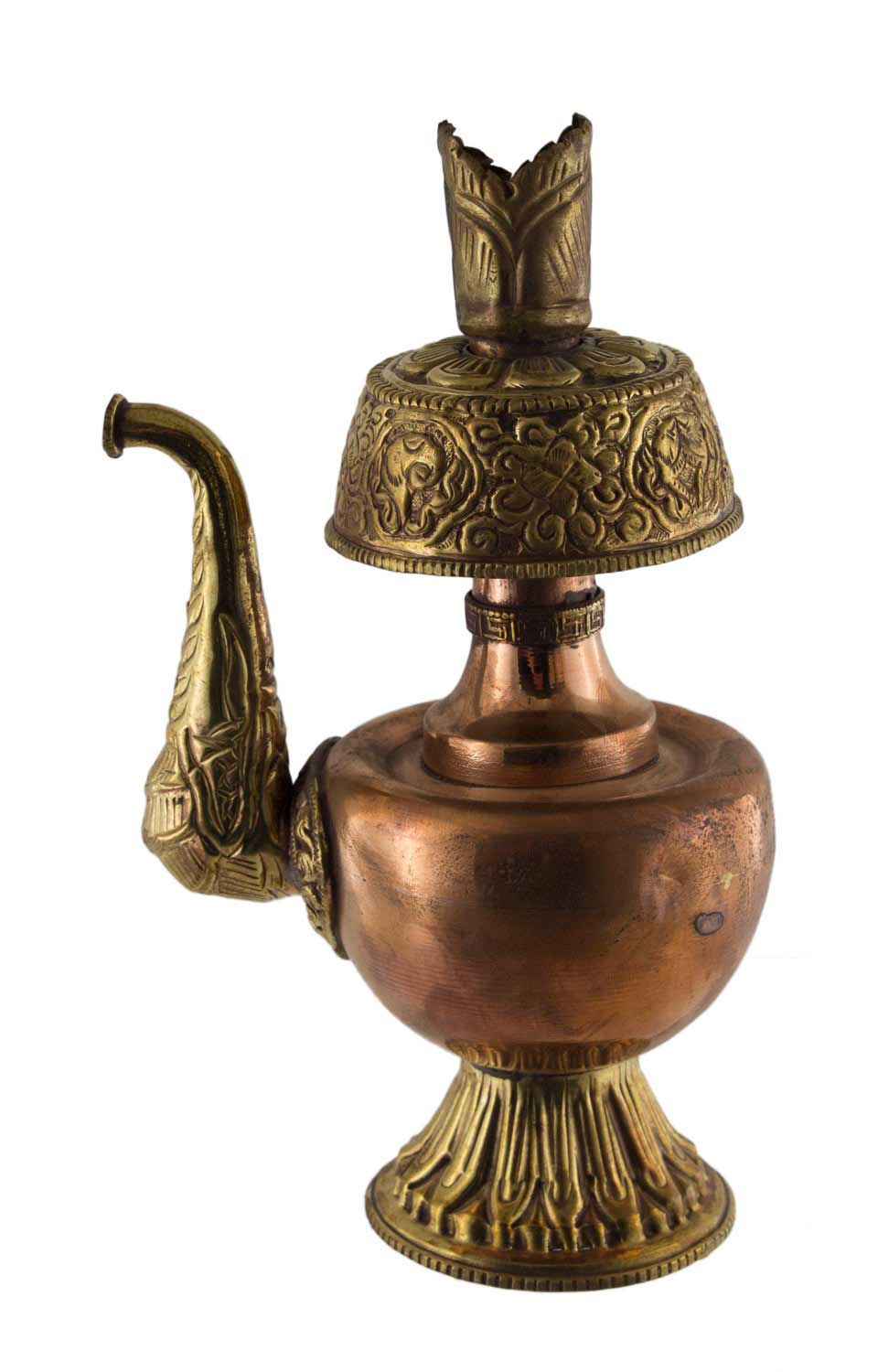 Bumpa Vase de vie Kalasha cuivre Boumpa rituel bouddhique tibétain 19.5 ...