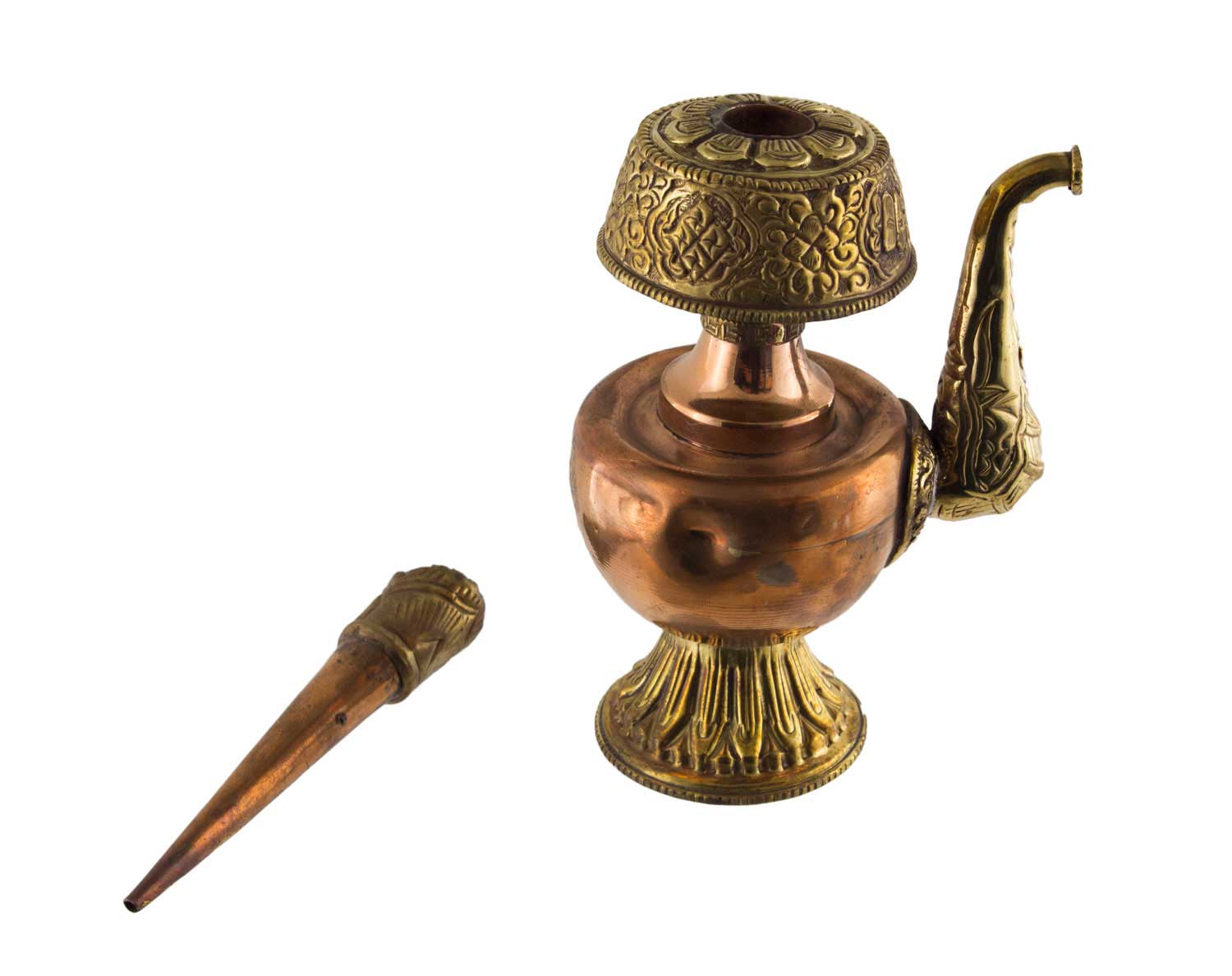 Bumpa Vase de vie Kalasha cuivre Boumpa rituel bouddhique tibétain 19.5 ...