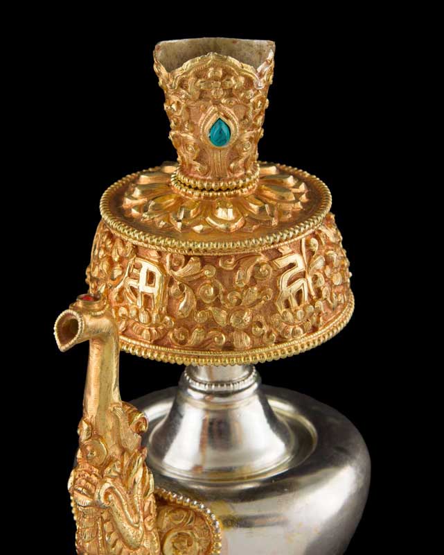 Bhumpa - Vase à eau lustrale Kalasha cuivre laiton rituel bouddhiste ...