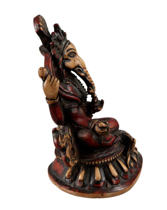Statue de Ganesh 16cm - Figurine Dieu Éléphant Hindou en Résine - 1794