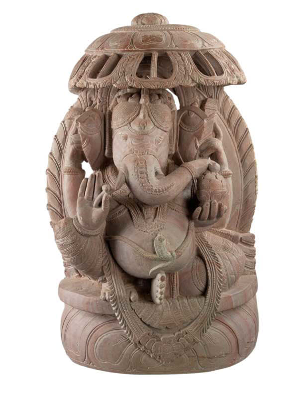 Statue Ganesh - 32 cm -Dieu Elephant Ganapati en pierre naturelle- 6kg
