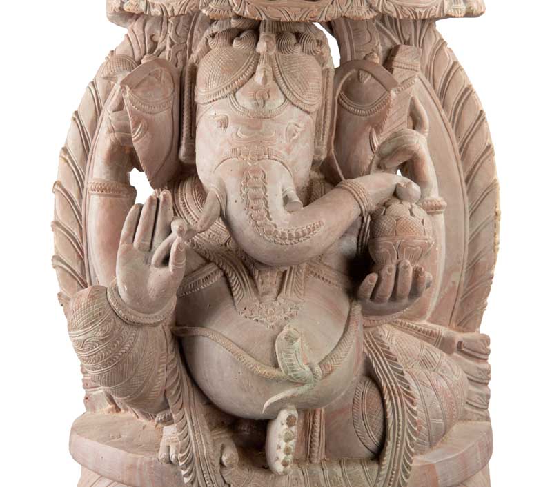 Statue Ganesh - 32 cm -Dieu Elephant Ganapati en pierre naturelle- 6kg