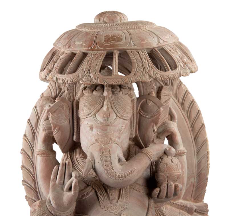 Statue Ganesh - 32 cm -Dieu Elephant Ganapati en pierre naturelle- 6kg