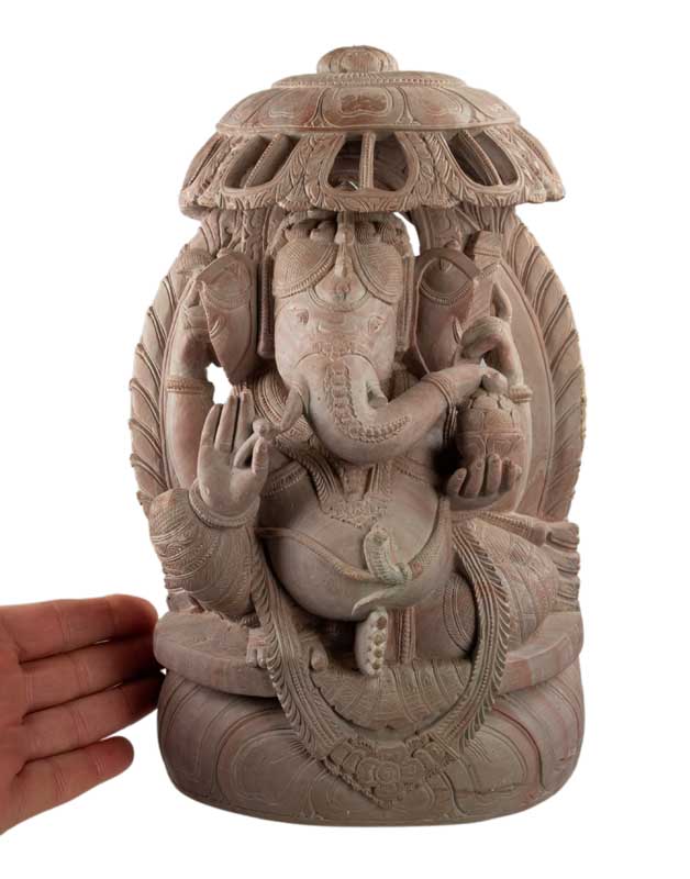 Statue Ganesh - 32 cm -Dieu Elephant Ganapati en pierre naturelle- 6kg