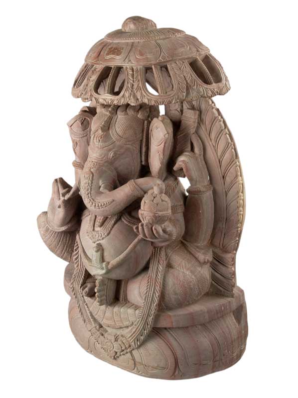 Statue Ganesh - 32 cm -Dieu Elephant Ganapati en pierre naturelle- 6kg