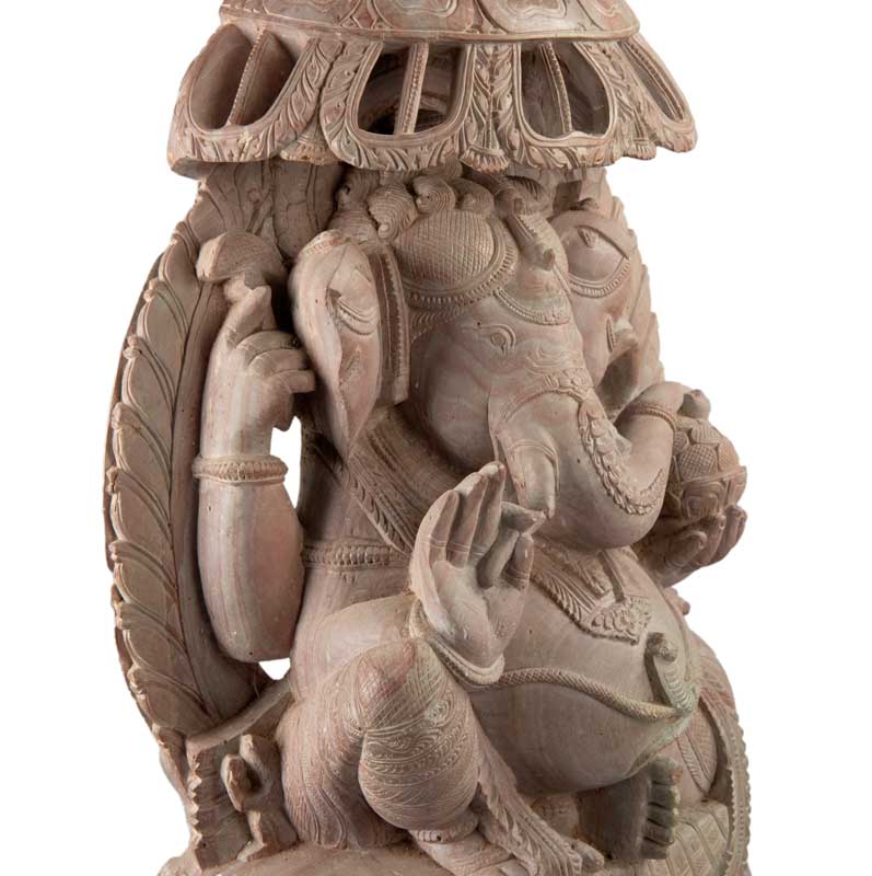 Statue Ganesh - 32 cm -Dieu Elephant Ganapati en pierre naturelle- 6kg