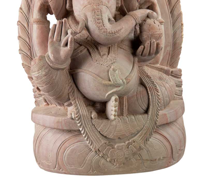 Statue Ganesh - 32 cm -Dieu Elephant Ganapati en pierre naturelle- 6kg
