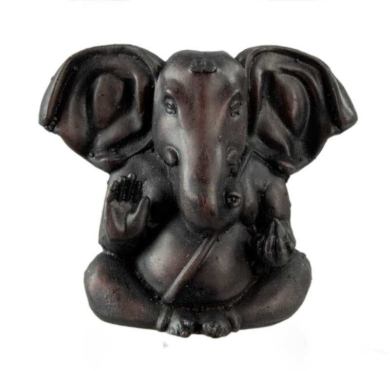 Statue Ganesh - Ganesha Dieu Hindou Éléphant - Résine Bordeaux
