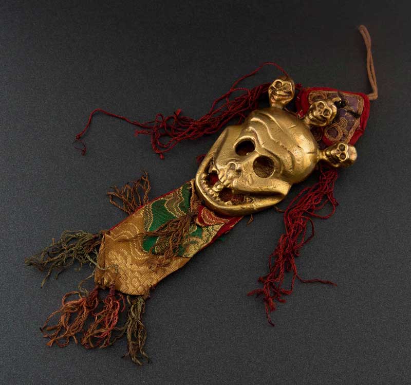 Citipati Crane Amulette tantrique tibétaine Thokcha Thogchag talisman 26402