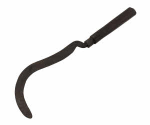 Ancienne faucille serpe à riz népalaise avec support sculpté Tibet ...