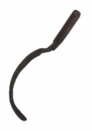 Ancienne faucille à riz serpe népalaise avec support sculpté Tibet ...