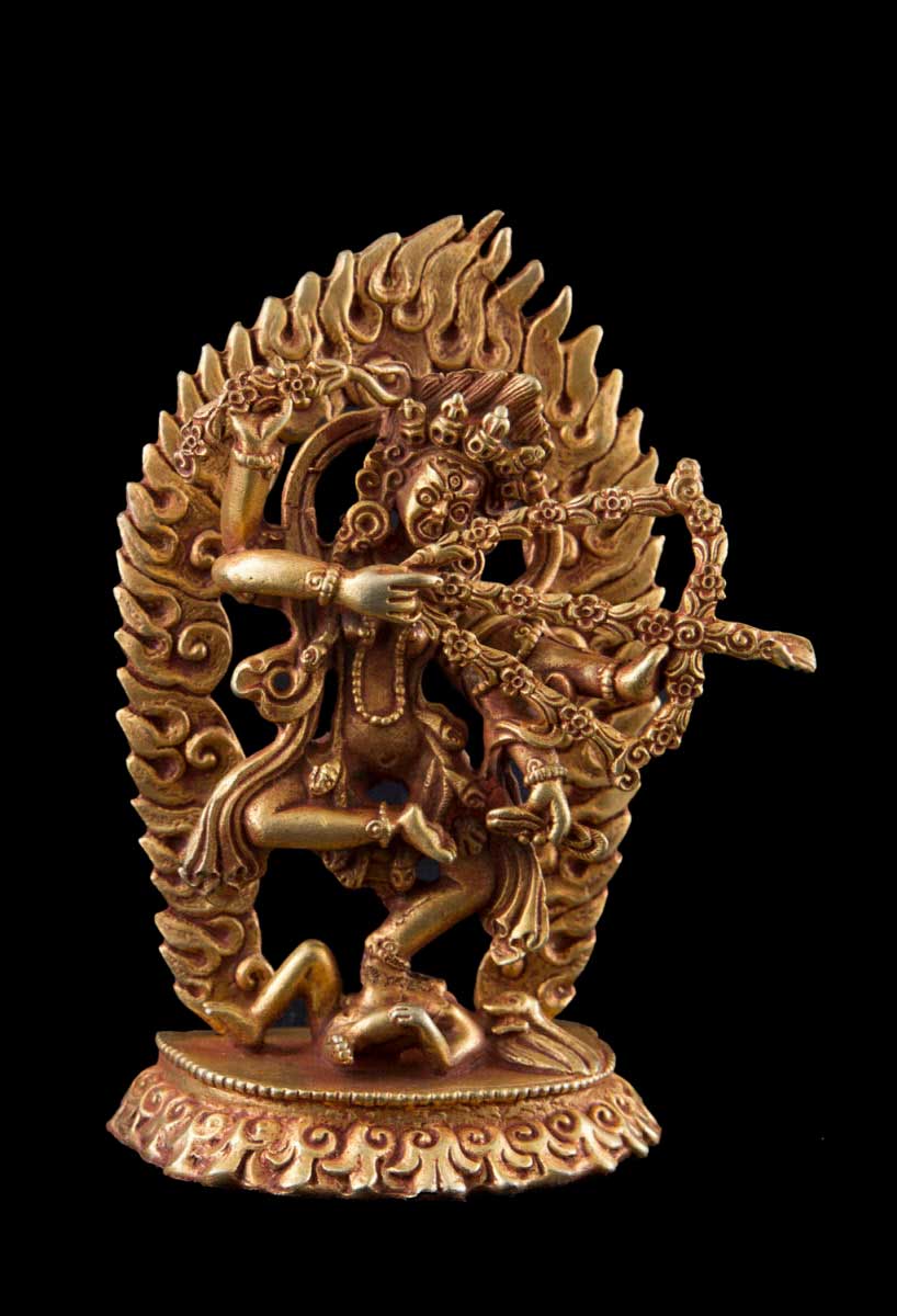 Kurukulla Statue tibétaine cuivre Master Quality bouddhique 93mm Népal