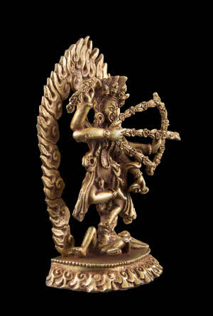 Kurukulla Statue tibétaine cuivre Master Quality bouddhique 93mm Népal