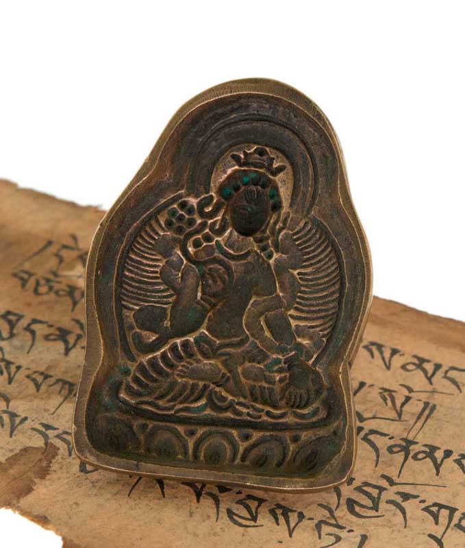 Moule à Tsa Tsa Rituel tibétain-Mold Tsatsa-Bodhisattva White Tara ...