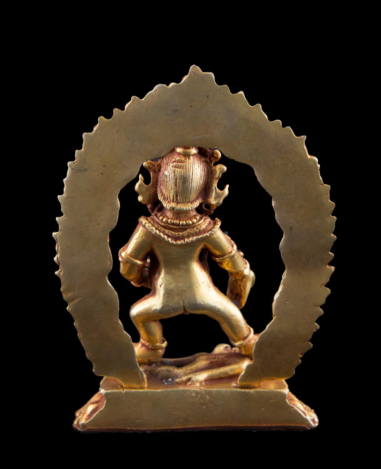 Black Jambhala noir Statue tibétaine cuivre Master Quality 85mm Népal