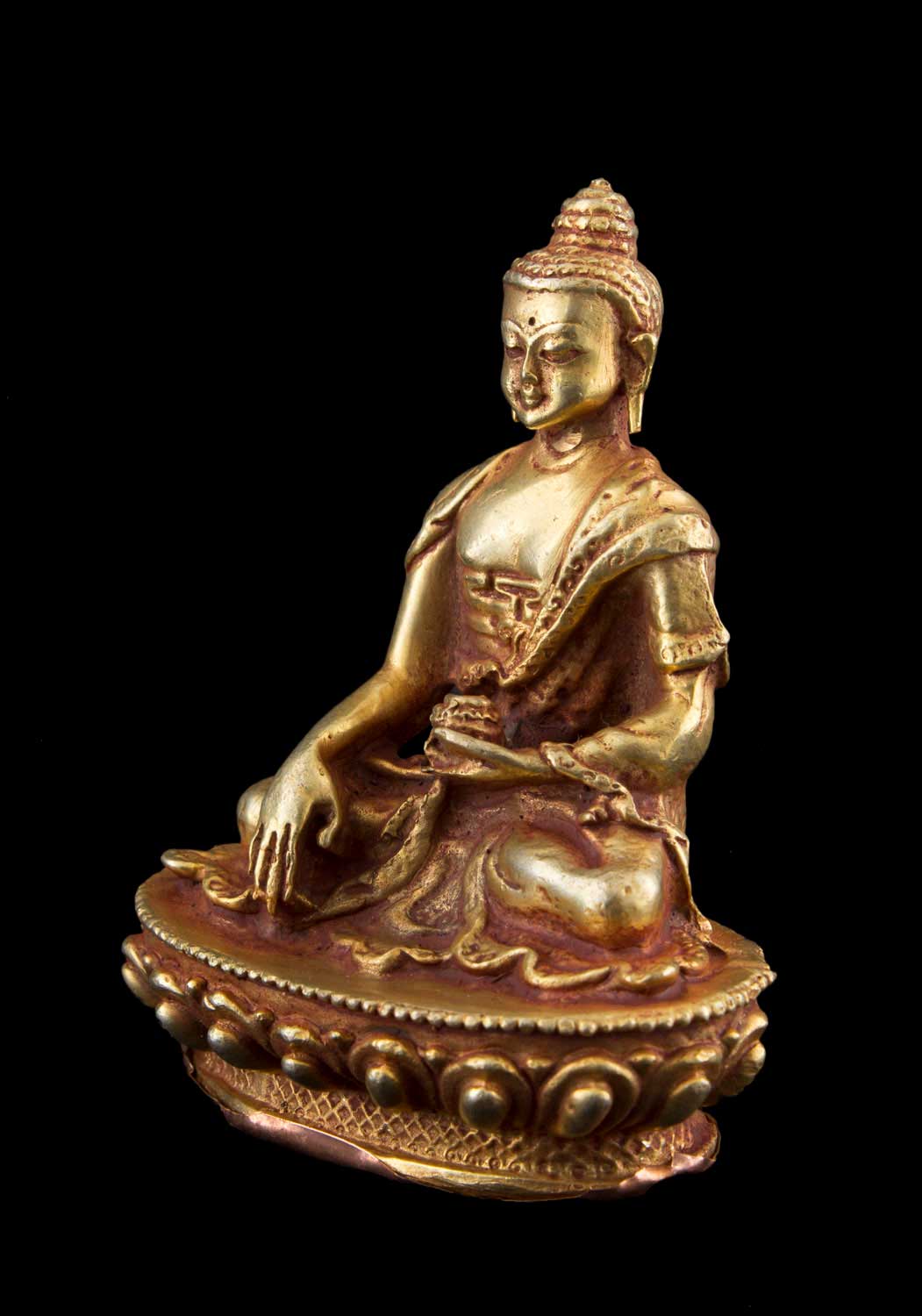 Bouddha Shakyamuni Statue tibétaine cuivre Déité Top Quality 79mm Népal 26682