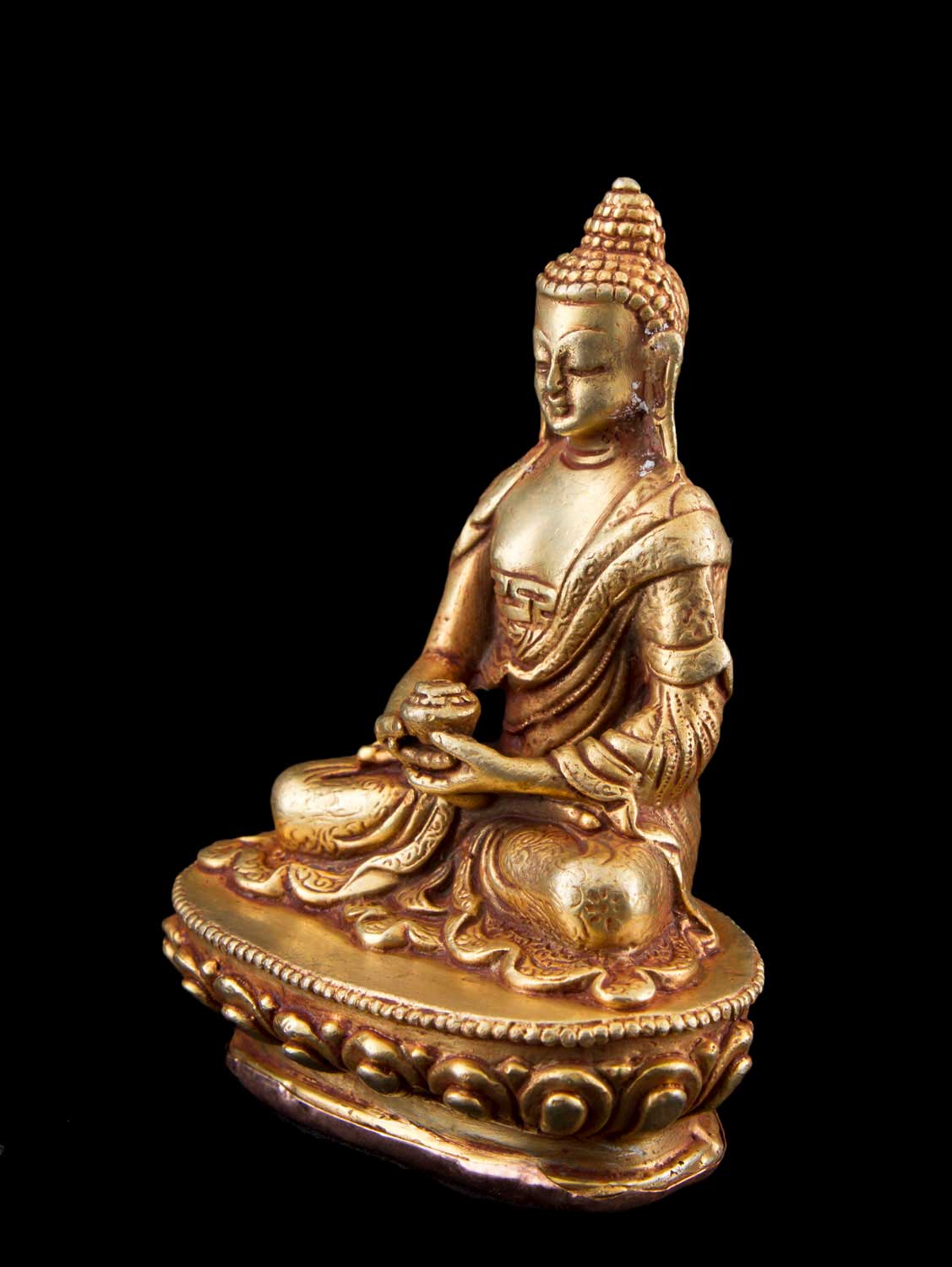 Bouddha Amitabha Statue tibétaine cuivre Déité Top Quality 76mm Népal 26681
