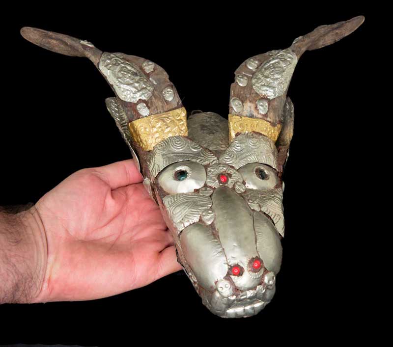 Goat Kapala tibetain crane Chevre Rituel tantrique Jhakri Chamane Nepal 54