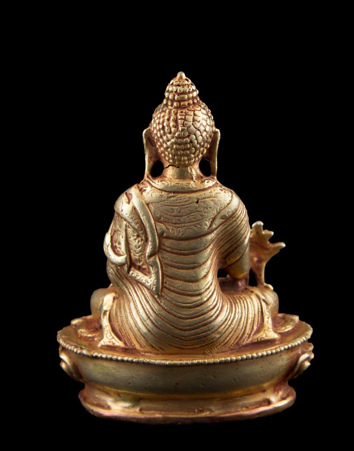 Bouddha médecine Statue tibétaine cuivre Déité Top Quality 78mm Népal 26680