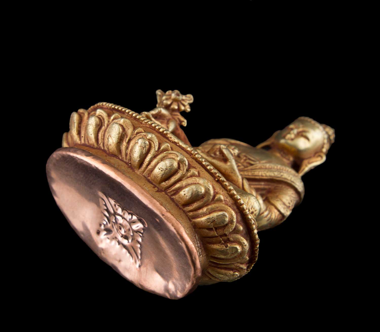 Bouddha médecine Statue tibétaine cuivre Déité Top Quality 78mm Népal 26680