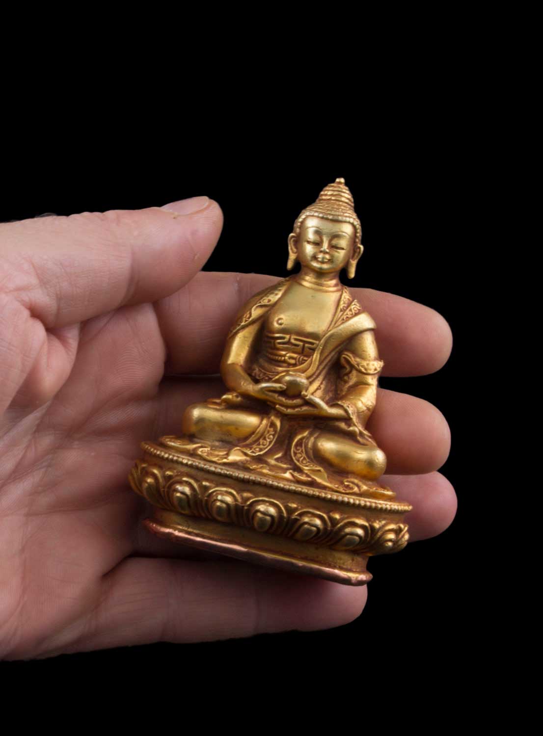 Pancha Bouddha 5 dhyani Statue tibétaine cuivre Top Quality 90mm Népal set 26691