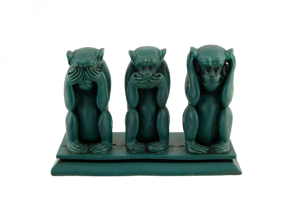 3 singes de la Sagesse en resine 1 kg Artisanat fait main H13c ...