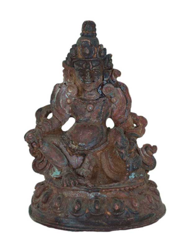 Jambhala ancienne amulette Statue tibétaine en cuivre 56 mm Népal 947