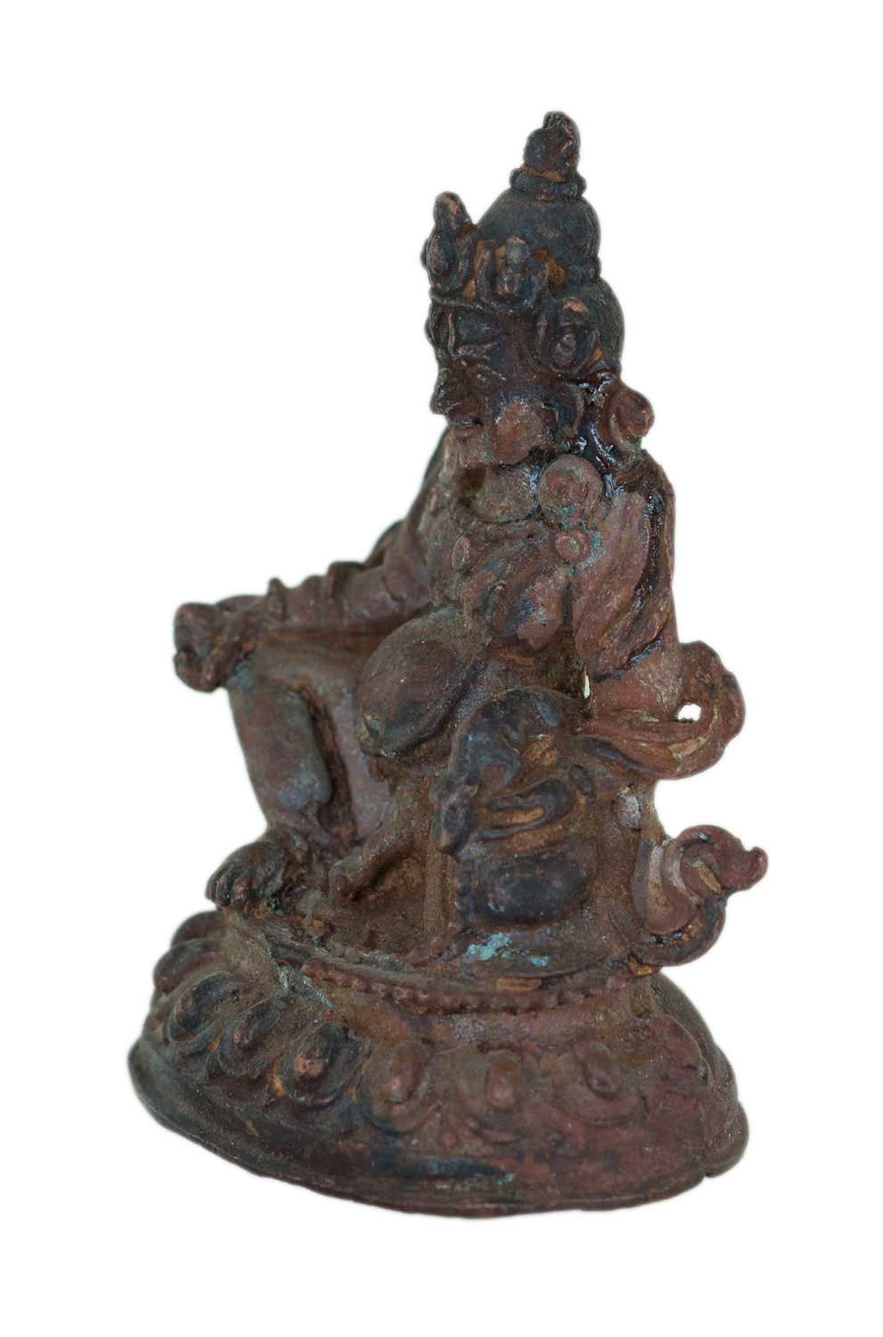 Jambhala ancienne amulette Statue tibétaine en cuivre 56 mm Népal 947