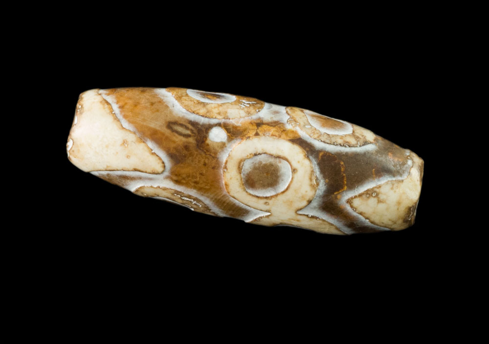 Dzi - 5 Yeux- Perle Sacrée Tibétain Gzi Amulette Magie Chine Tibet