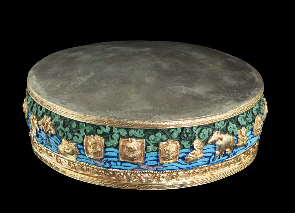 Set Offrande du mandala - rituel bouddhiste tibetain - 16cm - Nepal