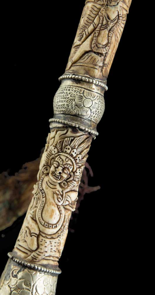 Kangling Trompette tibetaine bouddhiste Rituel du Chod Mahakala sculpté ...