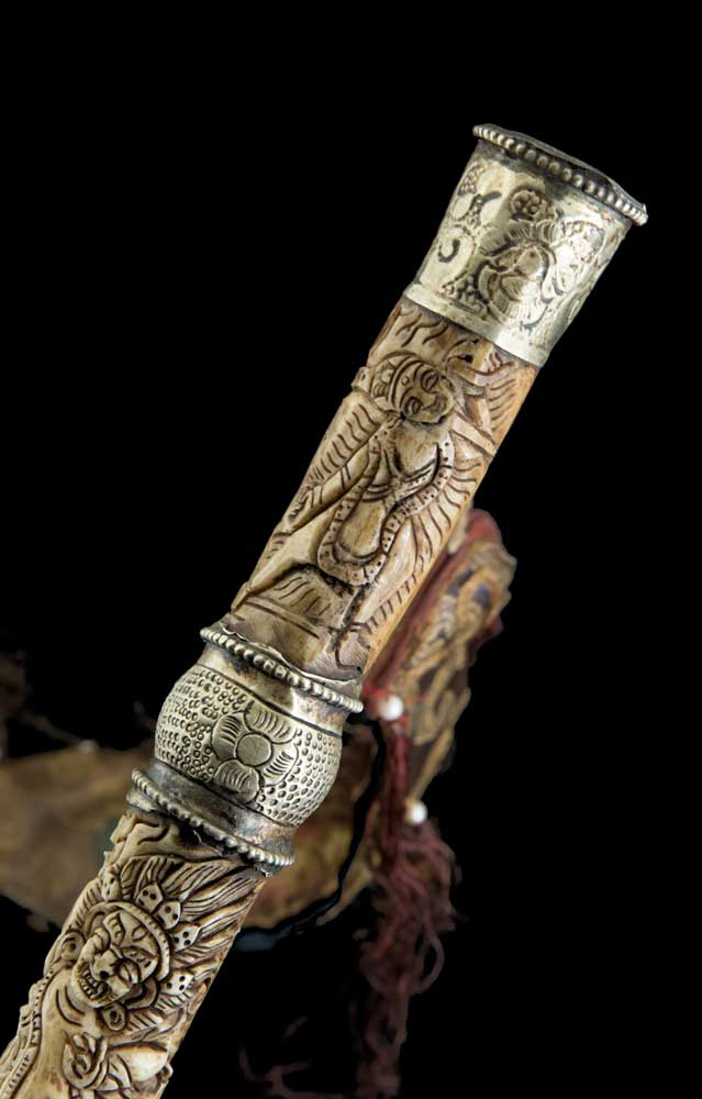 Kangling Trompette tibetaine bouddhiste Rituel du Chod Mahakala sculpté ...