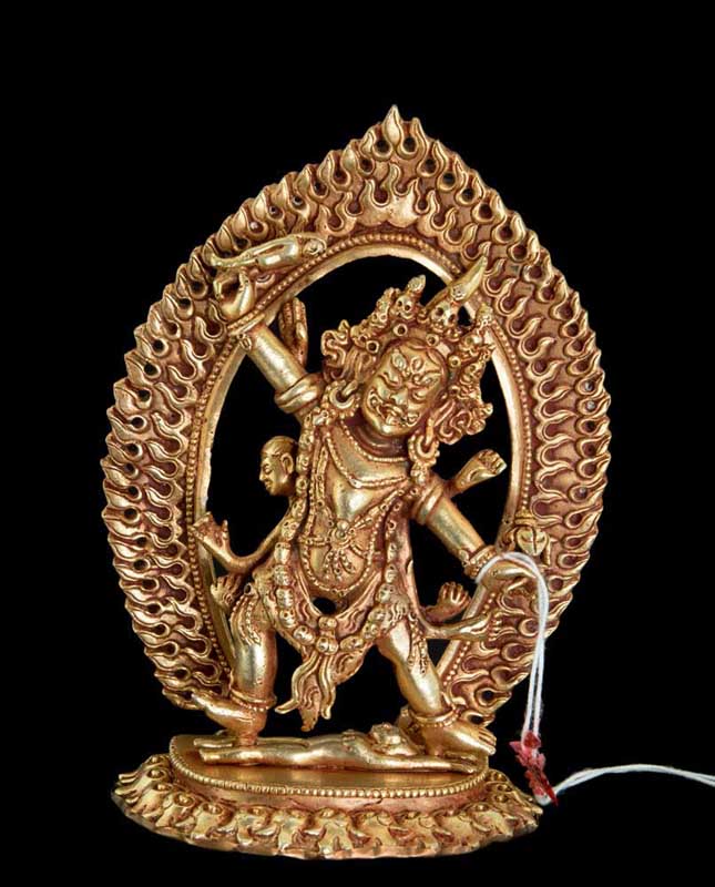 Ekajati Statue tibétaine cuivre Dakini Top Qualité 14 cm Népal 1422