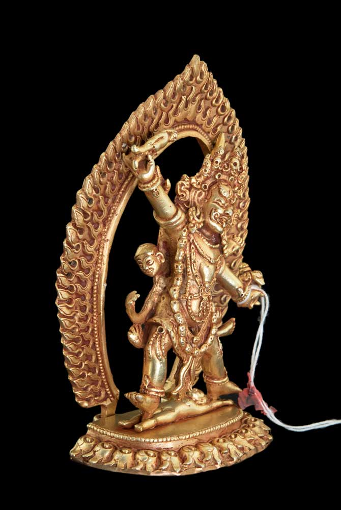 Ekajati Statue tibétaine cuivre Dakini Top Qualité 14 cm Népal 1422