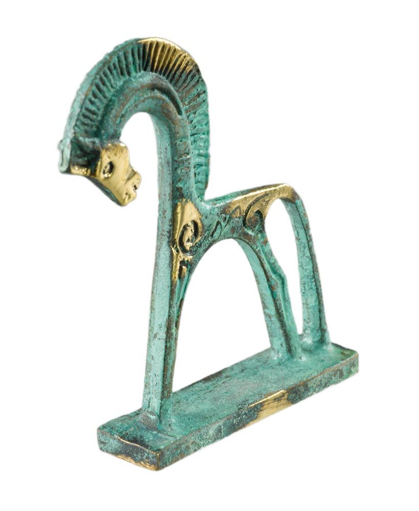 Statue de cheval grec géométrique en bronze - Qualité muséale Grèce antique