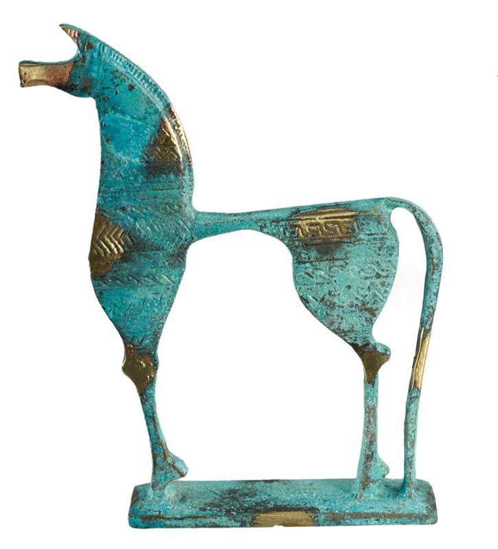 Statue de cheval grec géométrique en bronze - Qualité musée Grèce antique