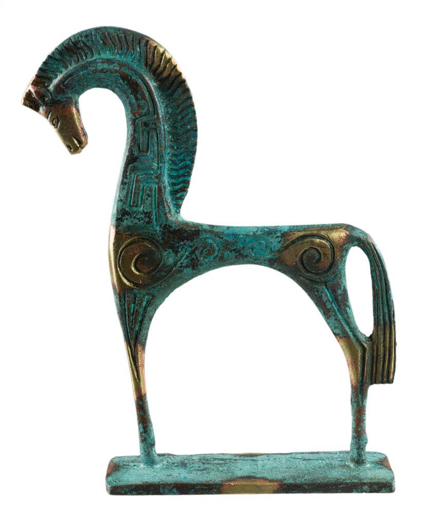 Statue cheval grec géométrique en bronze - Qualité muséale Grèce ...