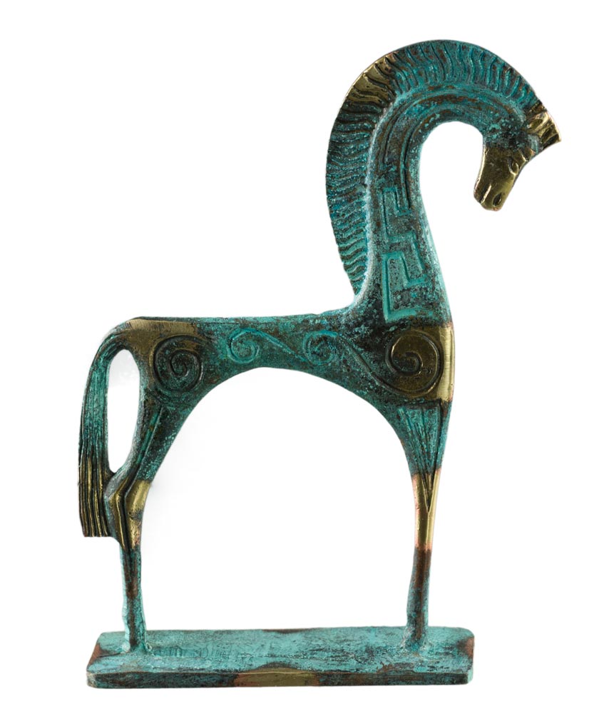 Statue cheval grec géométrique en bronze - Qualité muséale Grèce ...